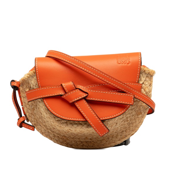 Loewe | Bags | Loewe Mini Raffia Gate Crossbody Bag | Poshmark